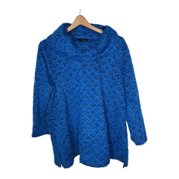 Ali Miles | Sweaters | Ali Miles Size X Eyelash Knit Tunic Sweater Blue ...